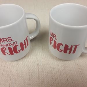 Kitchen | Mrs Mr Always Right Set Coffee Mugs | Poshmark